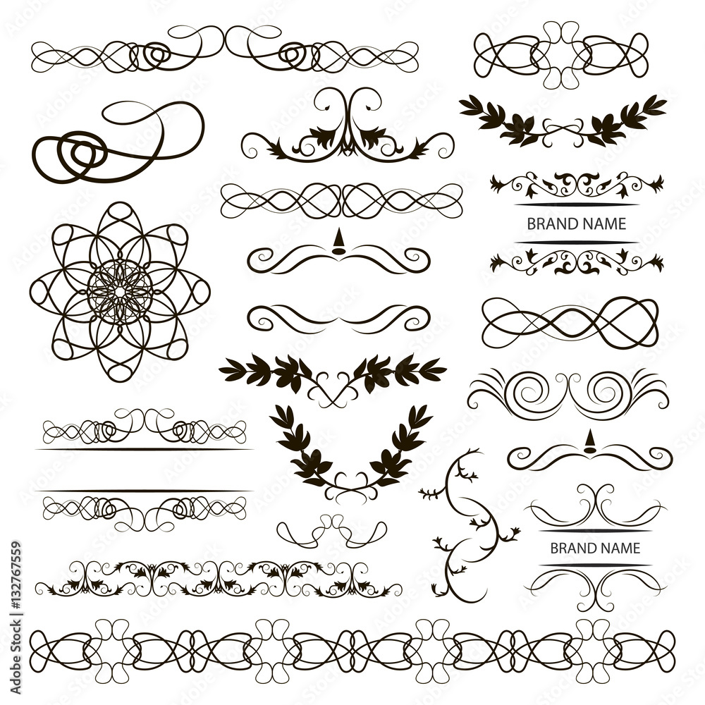 Set of vector graphic elements for design Stock Vector | Adobe Stock