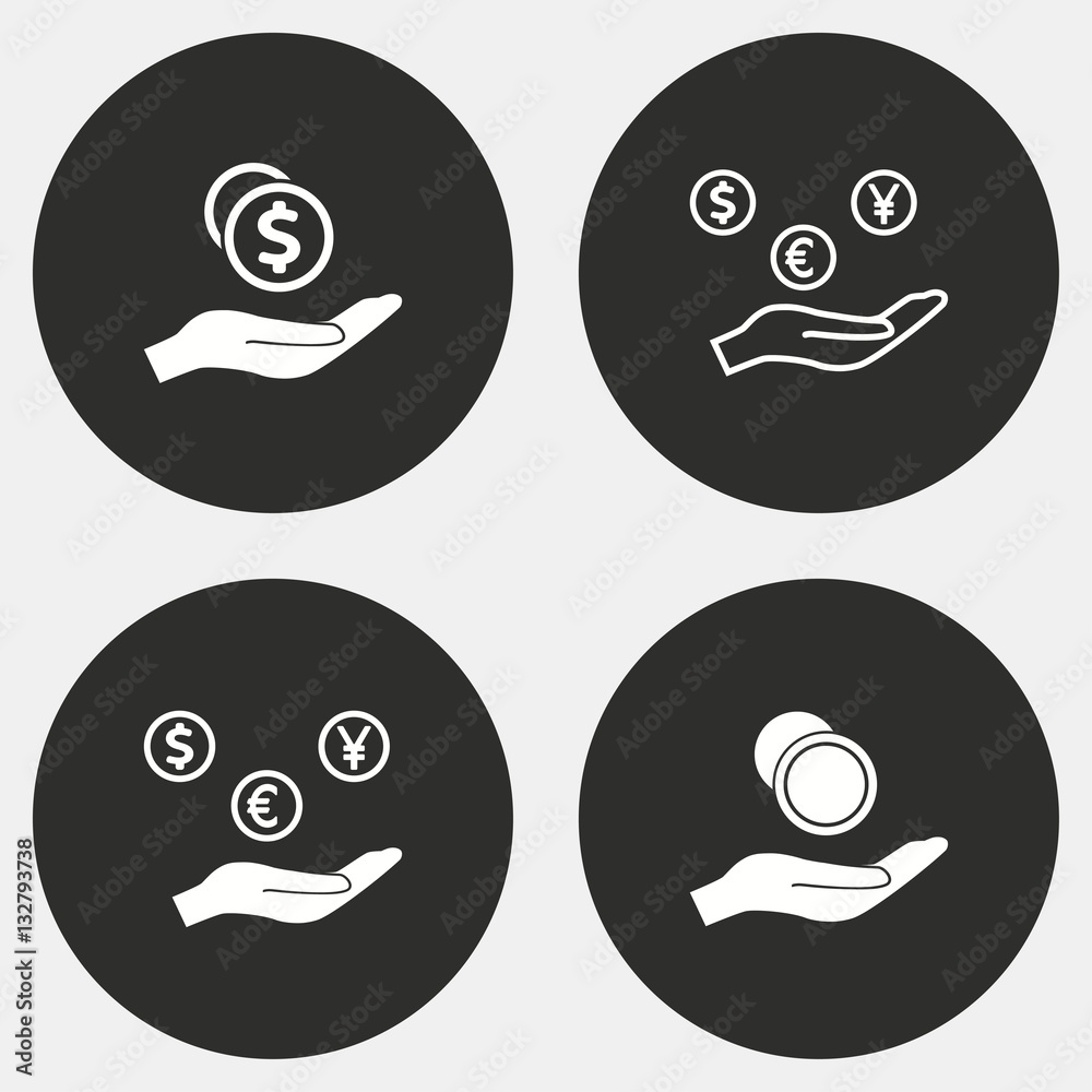 Cash on hand - vector icon. Stock Vector | Adobe Stock