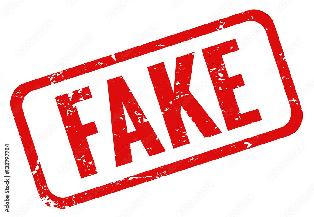 Fake Stempel rot Stock-Vektorgrafik | Adobe Stock
