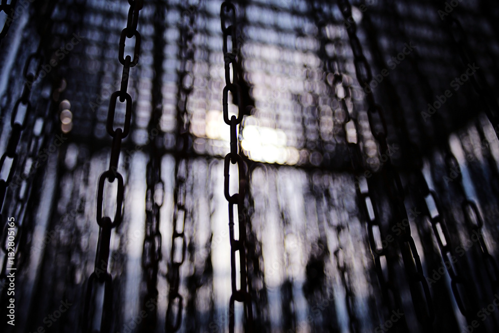 background hanging chains Stock Photo | Adobe Stock