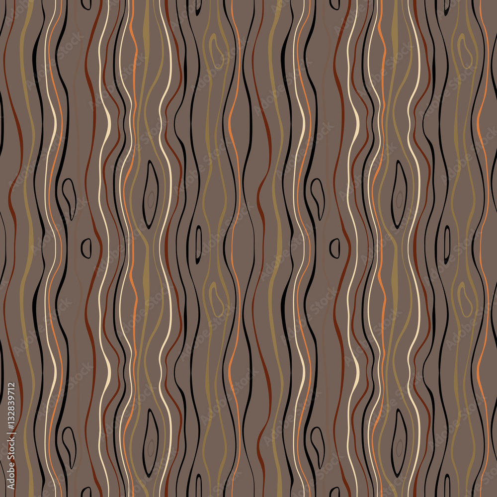 Seamless striped nature pattern. Vertical narrow wavy lines. Bark ...