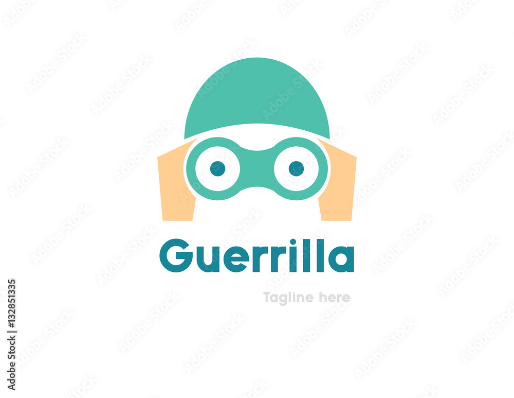 Partisan logo design. Guerrilla marketing vector logo Stock Vector ...