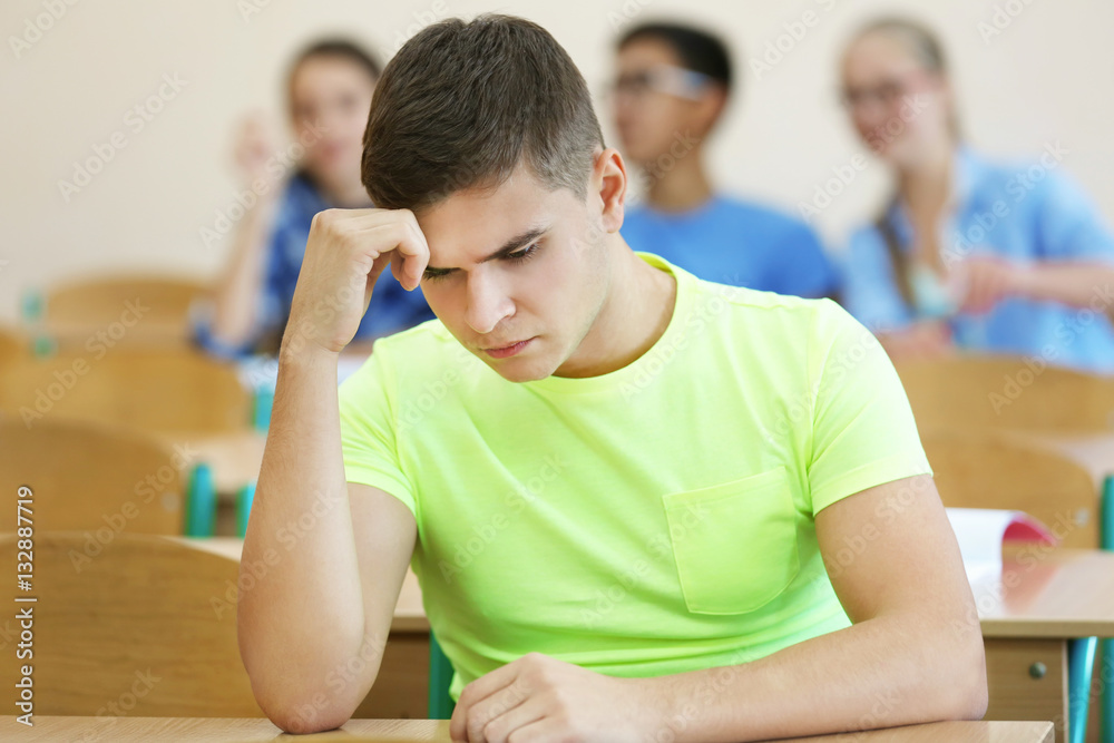 Student with group of classmates in classroom Stock Photo | Adobe Stock