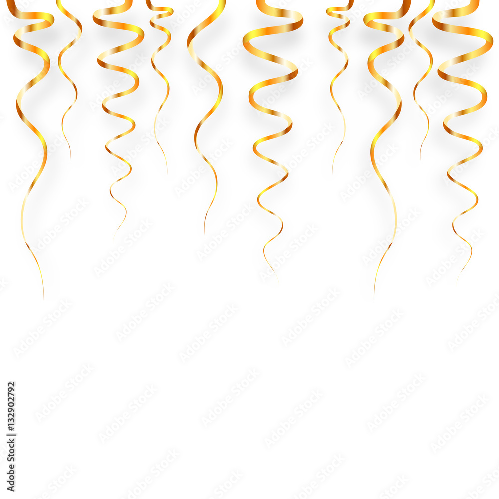 Gold serpentine Vector illustration Template for design with realistic ...