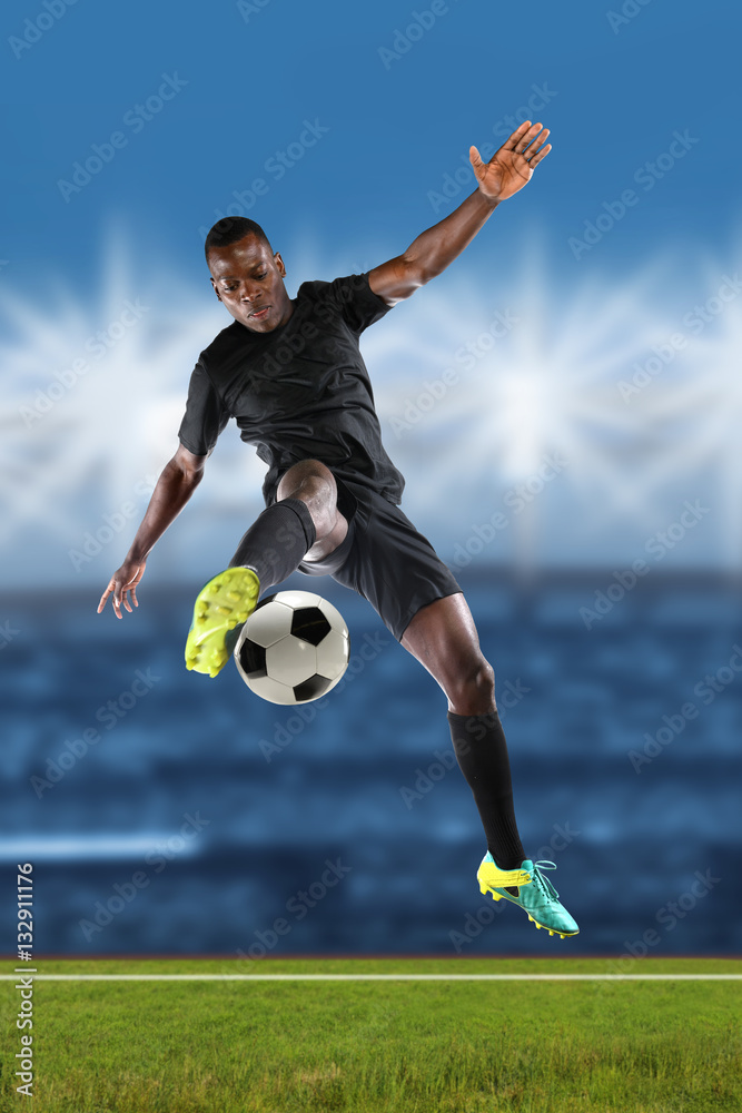 African American Soccer Player Stock Photo | Adobe Stock