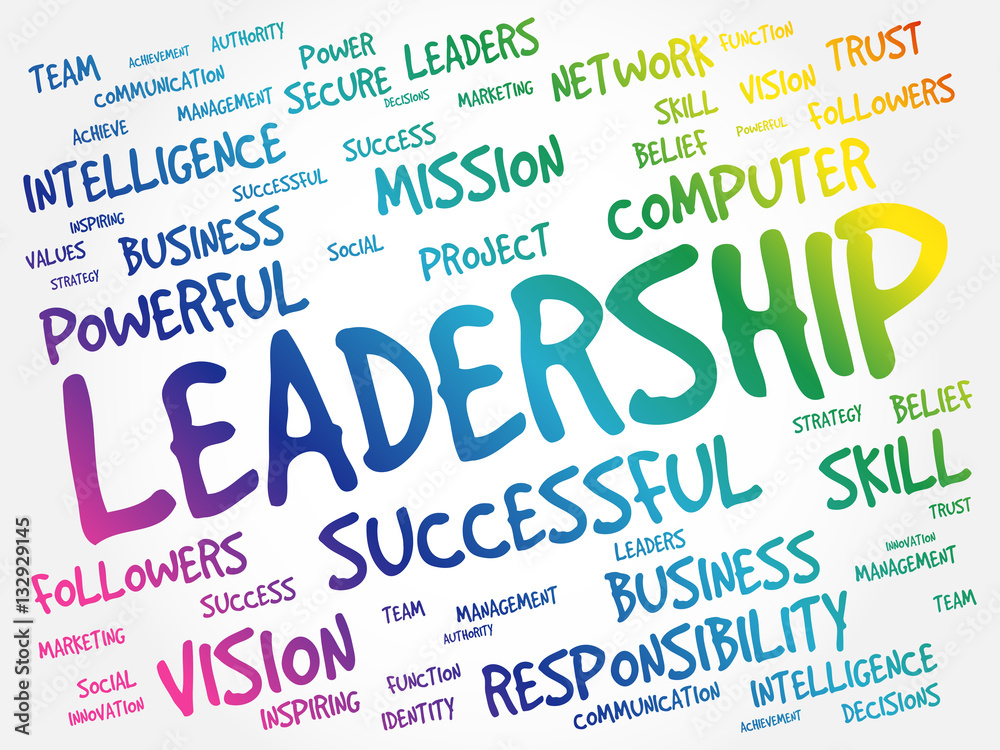 LEADERSHIP word cloud collage, business concept background Stock Vector ...