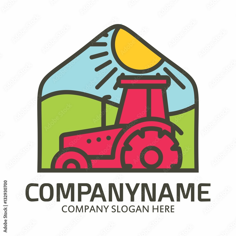 Tractor logo icon vector template Stock Vector | Adobe Stock