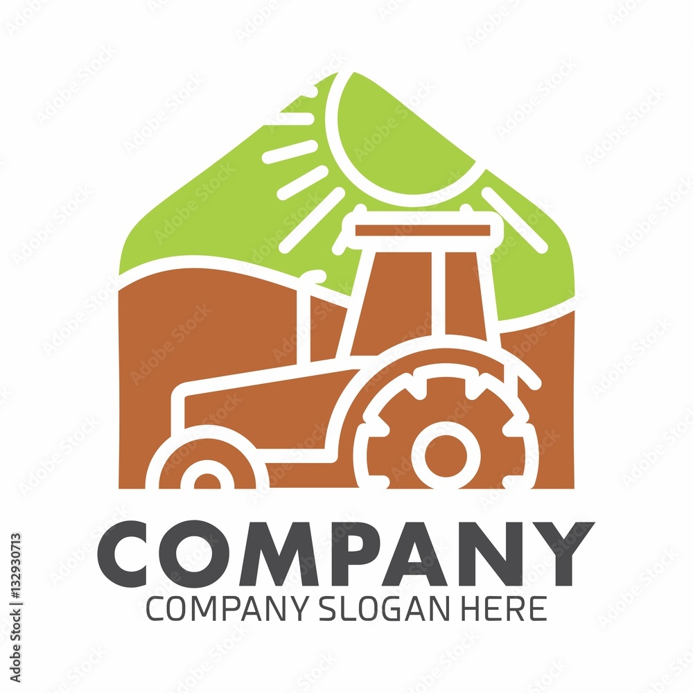 Tractor logo icon vector template Stock Vector | Adobe Stock