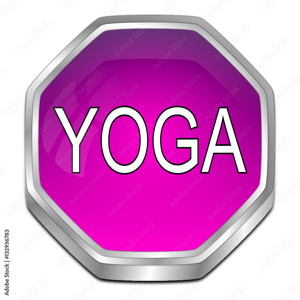 Yoga button - 3D illustration Stock Vector | Adobe Stock