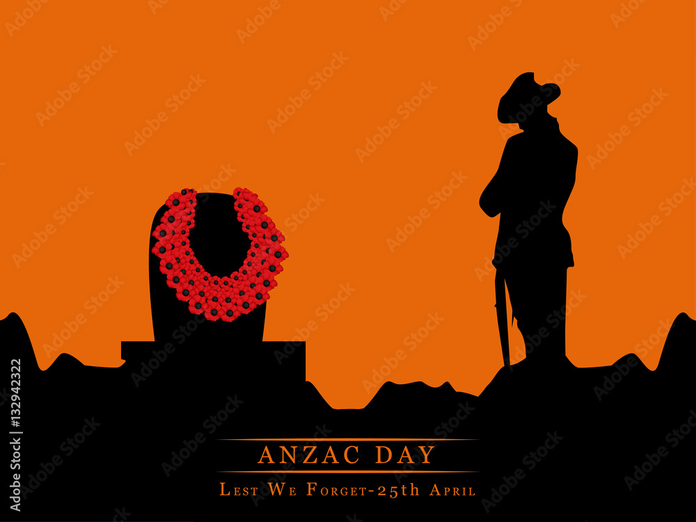 Anzac Day background Stock Vector | Adobe Stock
