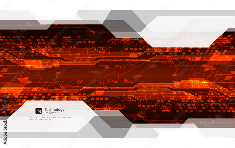 Abstract red digital communication technology background. Stock Vector ...