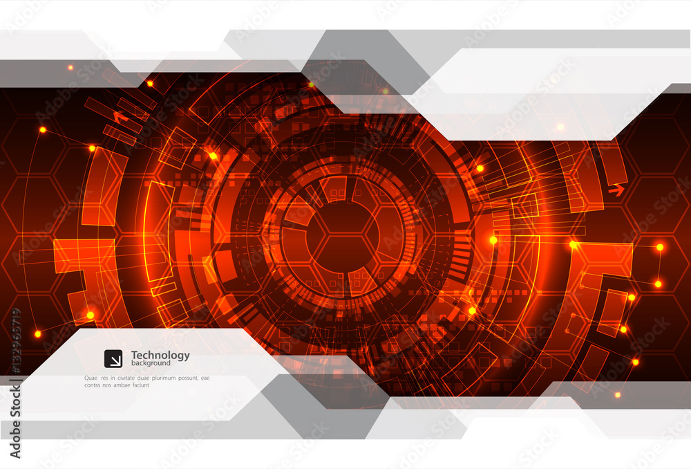 Abstract red digital communication technology background. Stock Vector ...