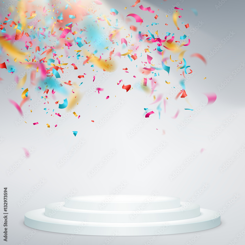 Winner background with confetti. EPS 10 Stock Vector | Adobe Stock