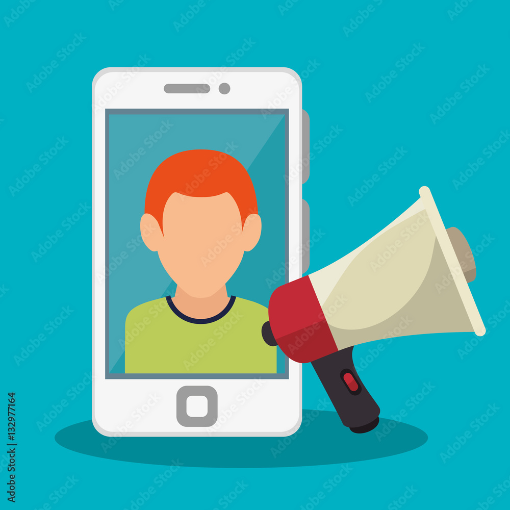 smartphone with person icon vector illustration design Stock Vector ...