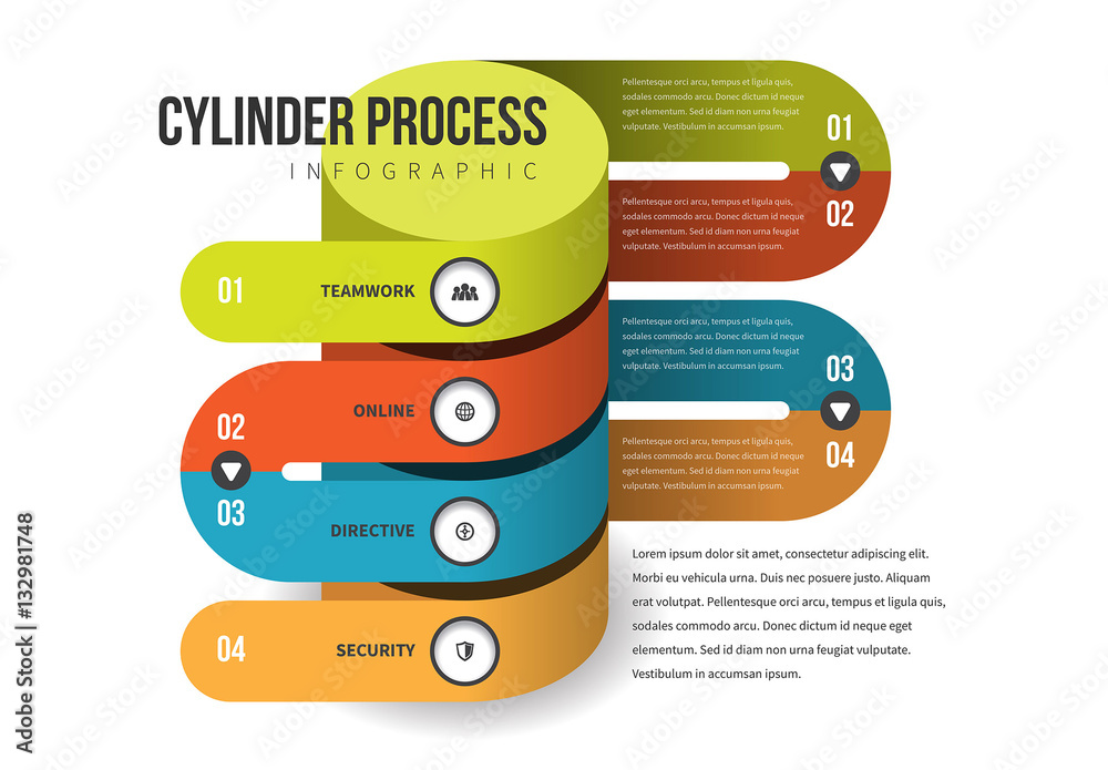 Cylinder Process Graph Stock Template | Adobe Stock