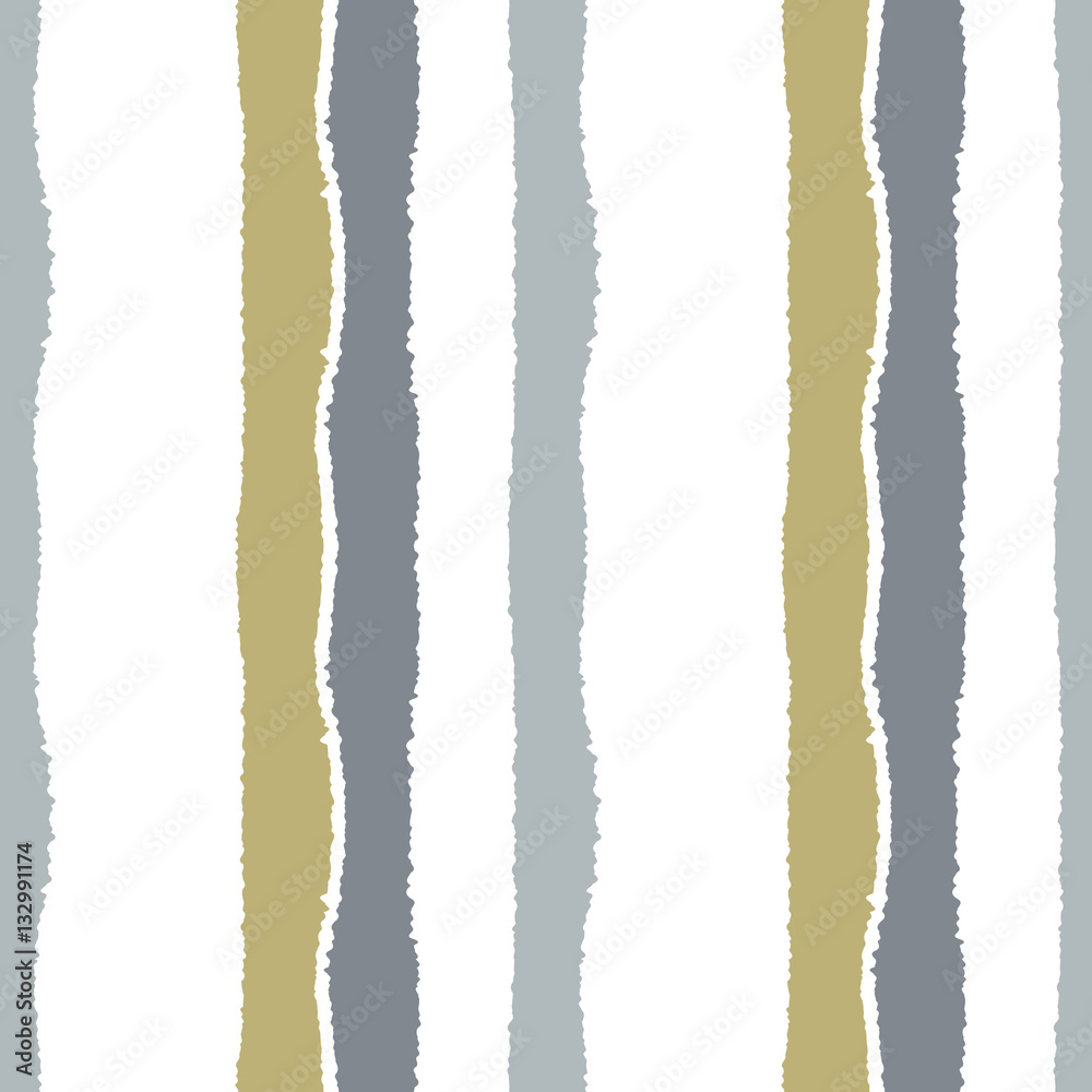 Striped seamless pattern. Vertical wide lines with torn paper effect ...