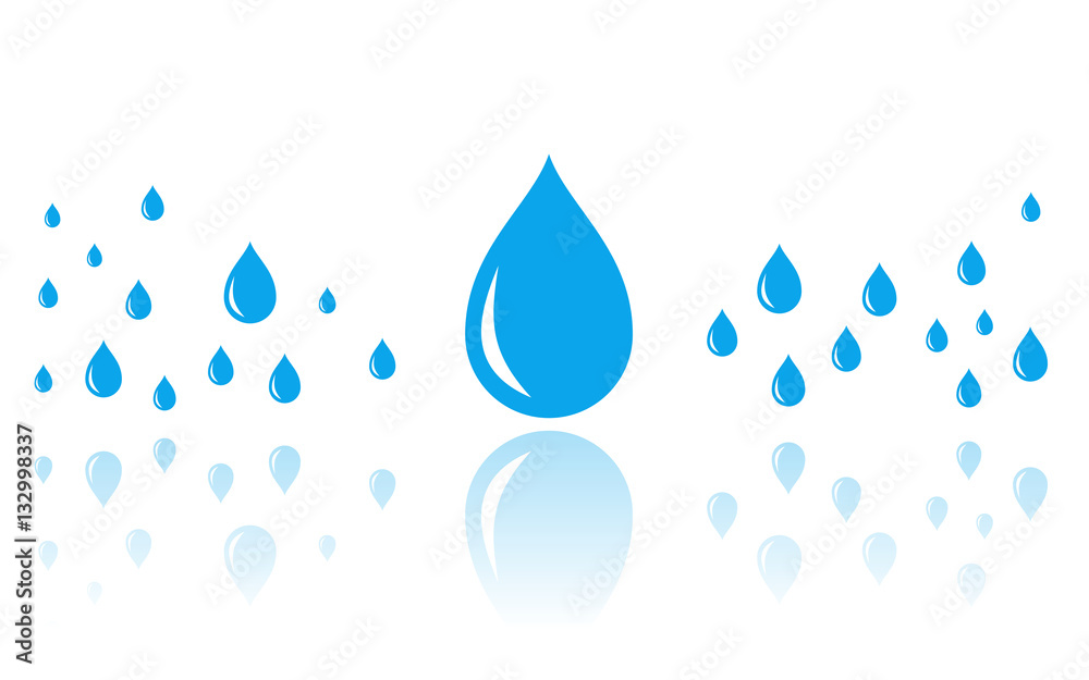 Viele Wassertropfen - Trinkwasser Stock Vector | Adobe Stock