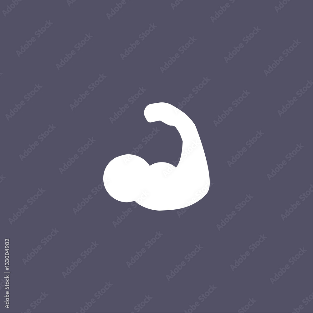 strong muscle icon Stock Vector | Adobe Stock