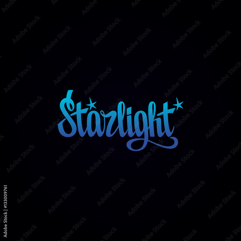 Starlight Calligraphy Lettering Vector Script Stock Vector | Adobe Stock