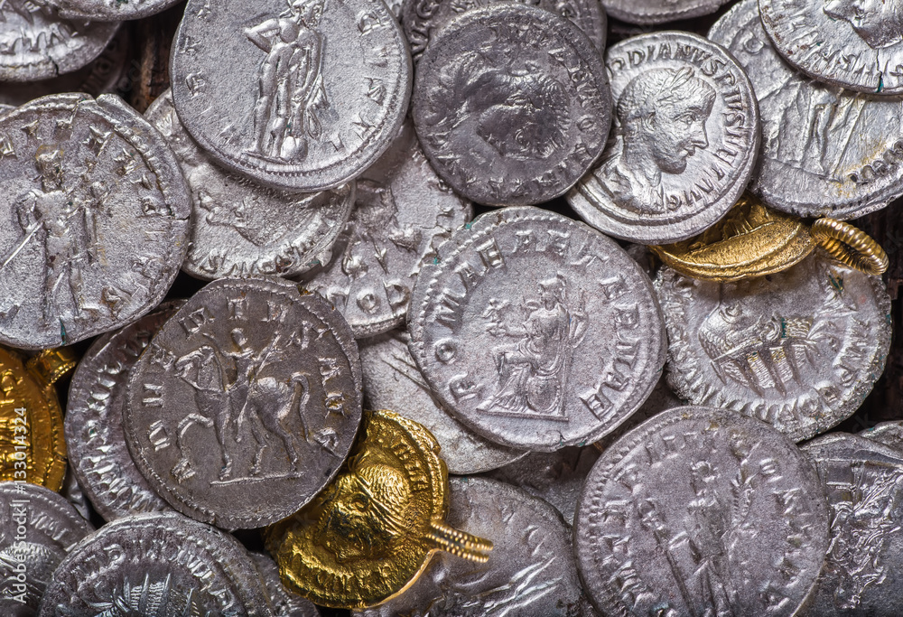 Ancient coin of the Roman Empire. Stock Photo | Adobe Stock
