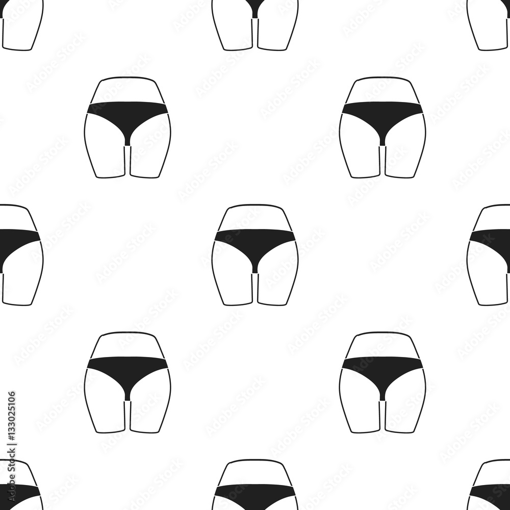 Vecteur Stock Buttocks icon in black style isolated on white background ...