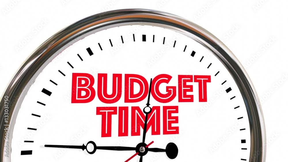 Budget Time Save Spend Money Plan Clock 3d Animation Stock Video ...