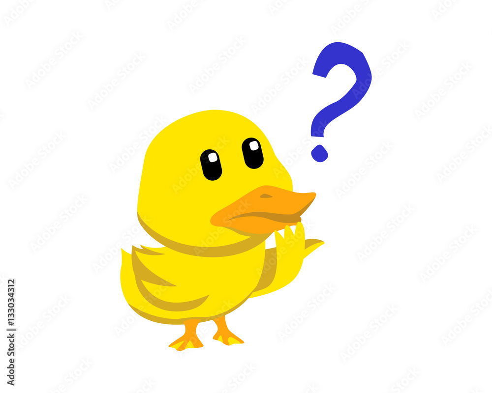 confuse duck Stock Vector | Adobe Stock