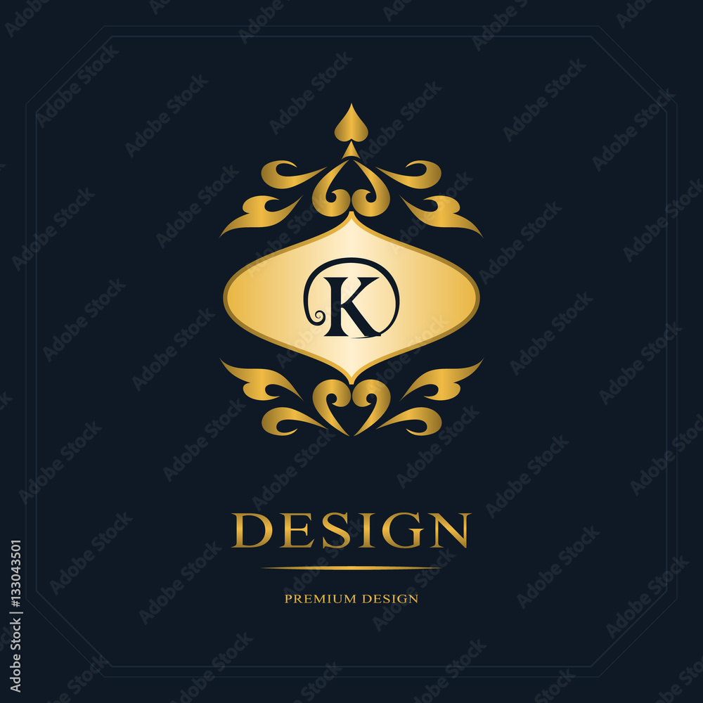 Monogram design elements, graceful template. Calligraphic elegant line ...