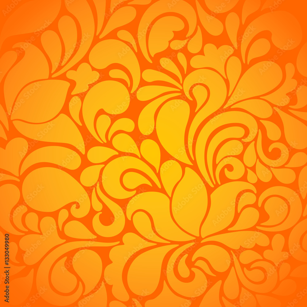 Orange Flower Pattern