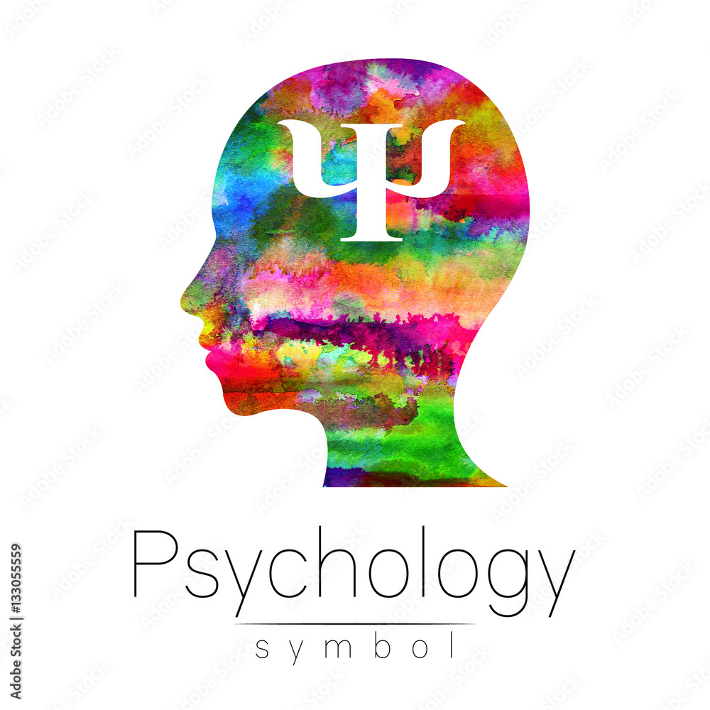 Modern Watercolor head logo of Psychology. Profile Human. Creative ...