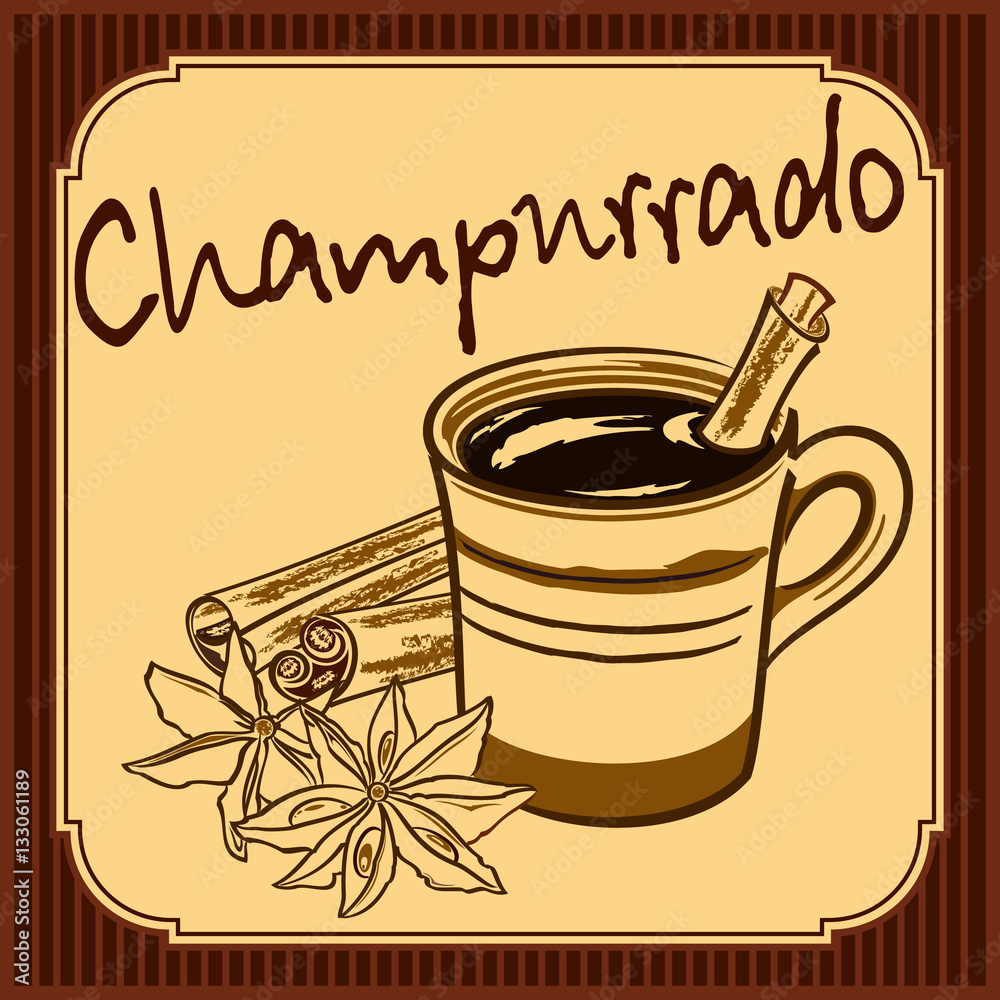 Champurrado - traditional mexican chocolate drink - vector Stock Vector ...