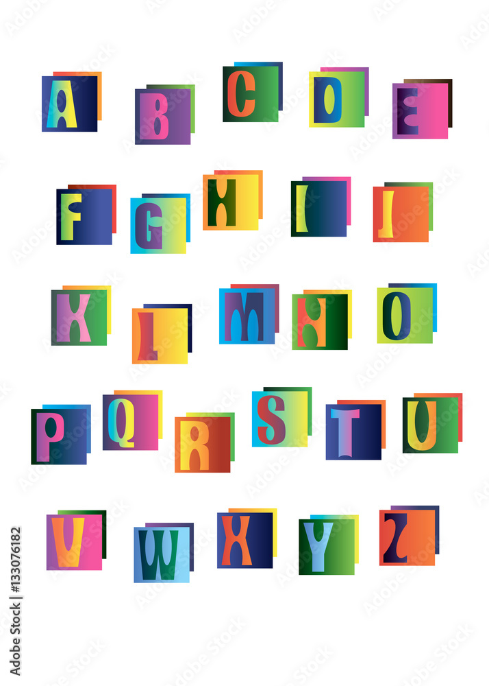 letter font alphabet vector text abc calligraphy Stock-Vektorgrafik ...