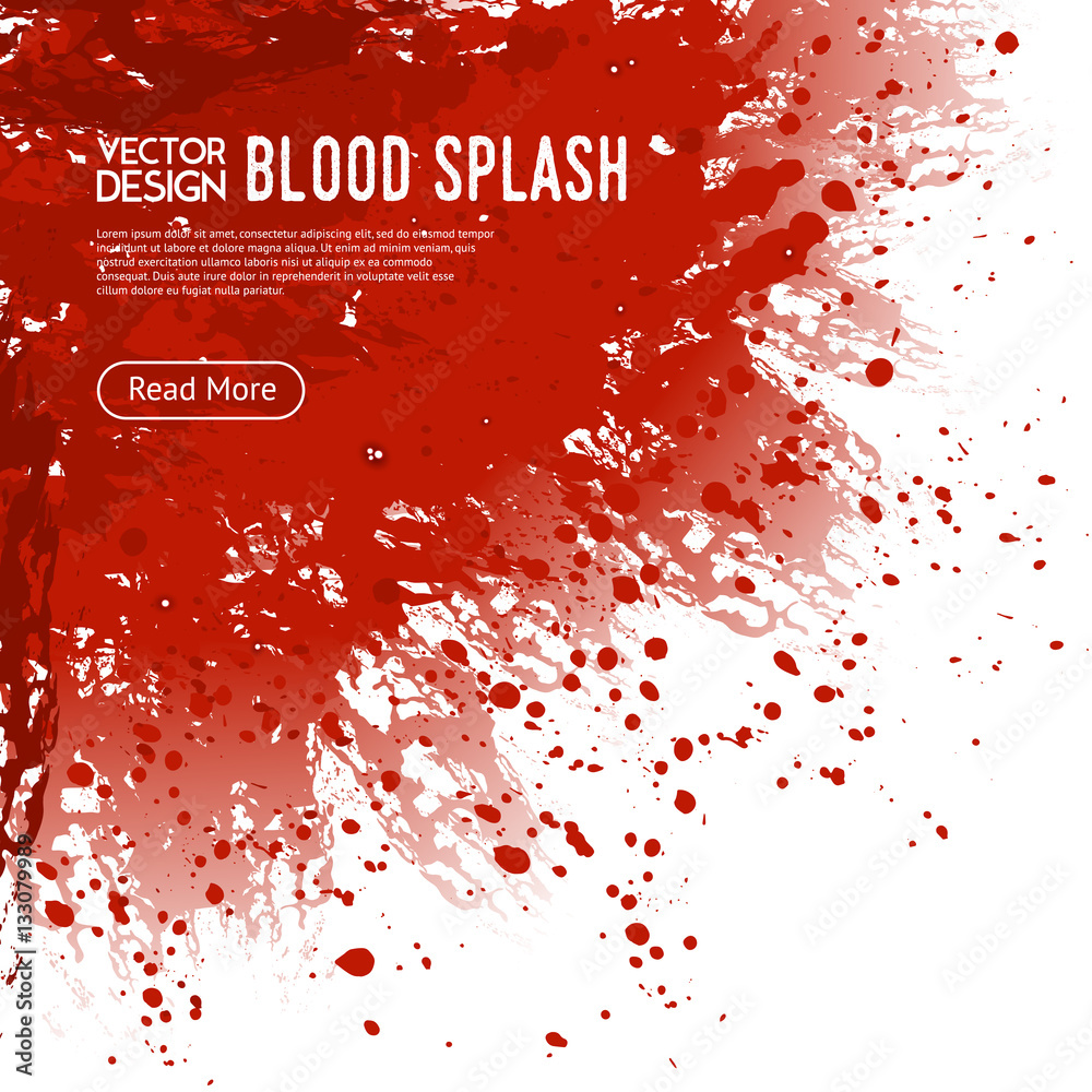 Blood Splash Background Webpage Design Poster Stock Vector | Adobe Stock