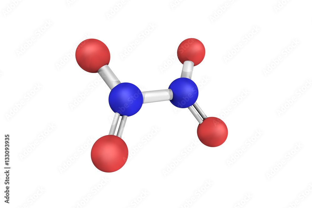 3d structure of Dinitrogen tetroxide, commonly referred to as ni Stock ...