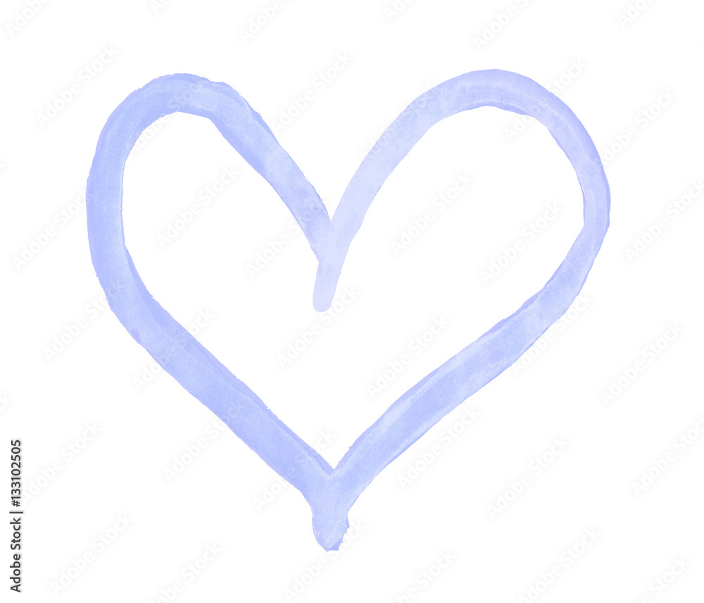 Blue Heart Outline