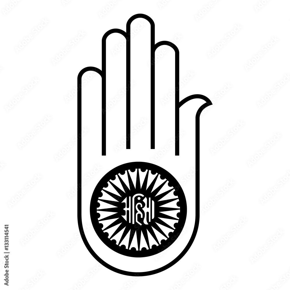 Ahimsa vector hand Stock Vector | Adobe Stock