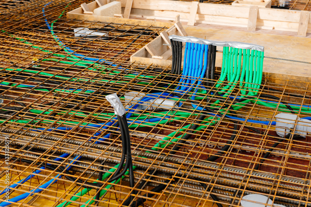 Elektroinstallation - Rohbau Stock-Foto | Adobe Stock