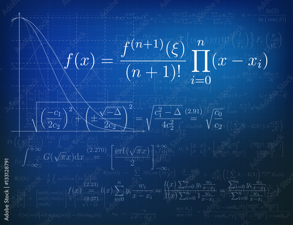 Mathematics background Stock Vector | Adobe Stock