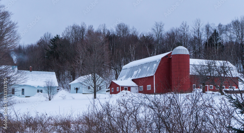 Winter Farm Scene