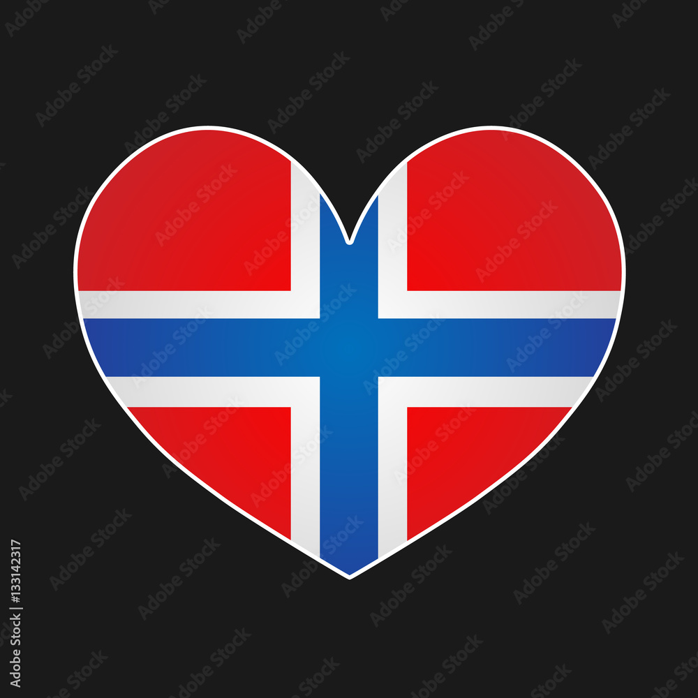 Norway heart. Stock Vector | Adobe Stock