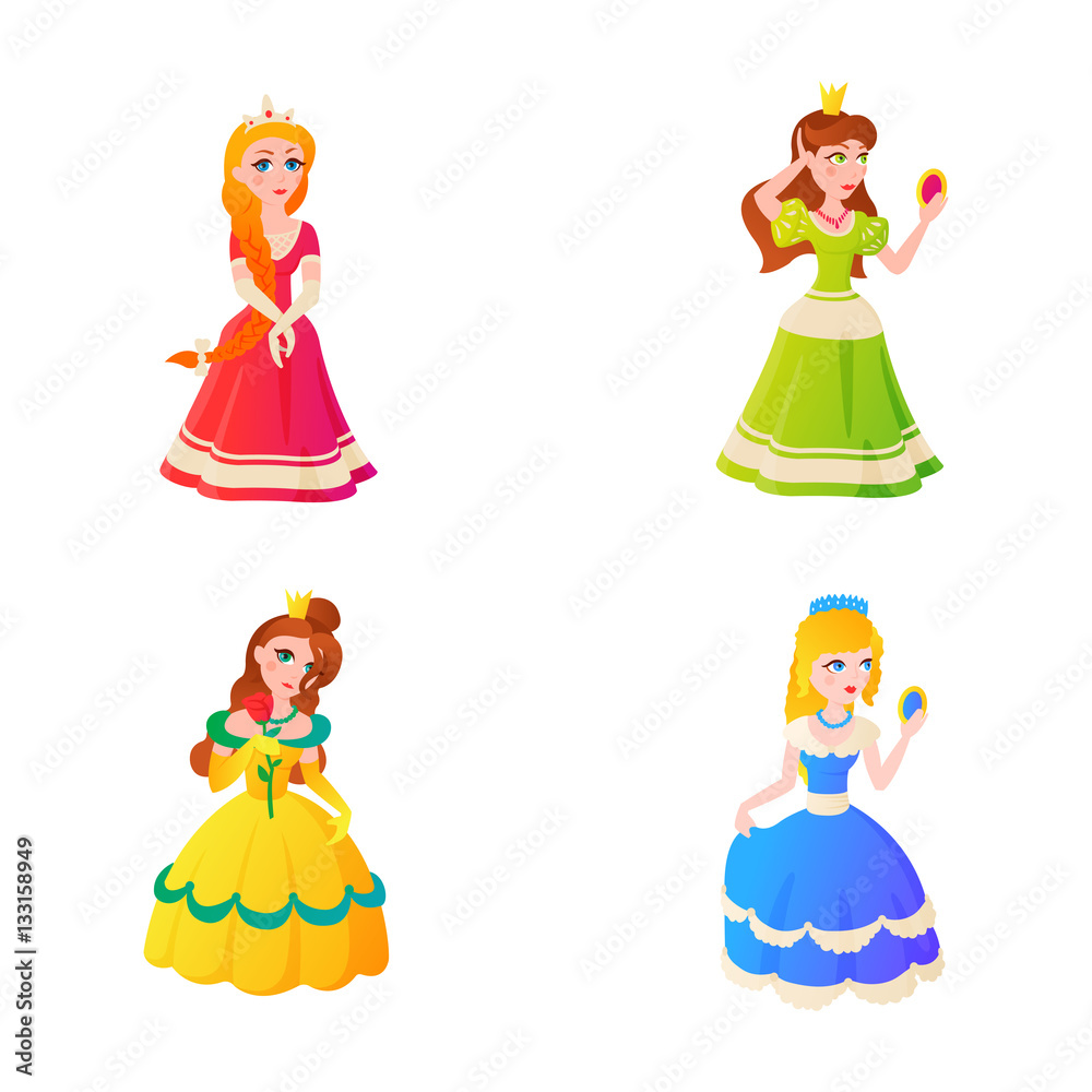 Princess character vectorillustration. Stock Vector | Adobe Stock