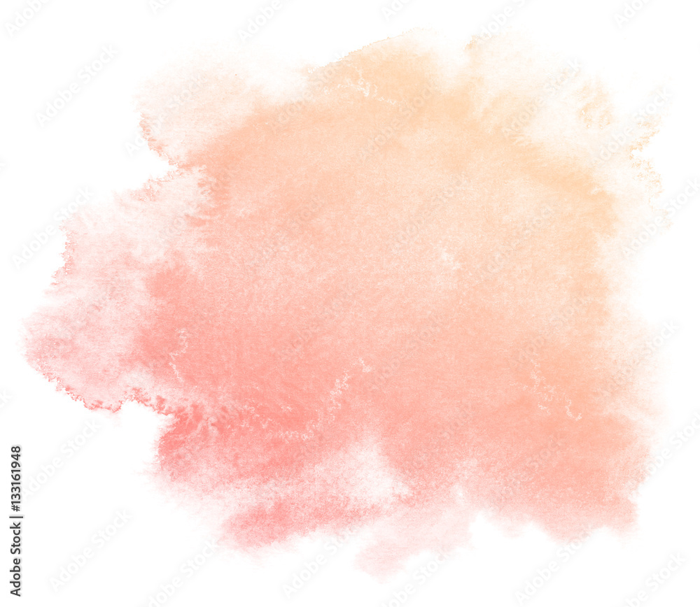 Abstract cream watercolor on white background.The color splashing on ...