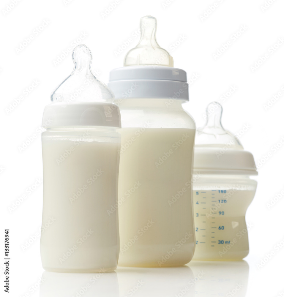 baby milk bottles Stock Photo | Adobe Stock