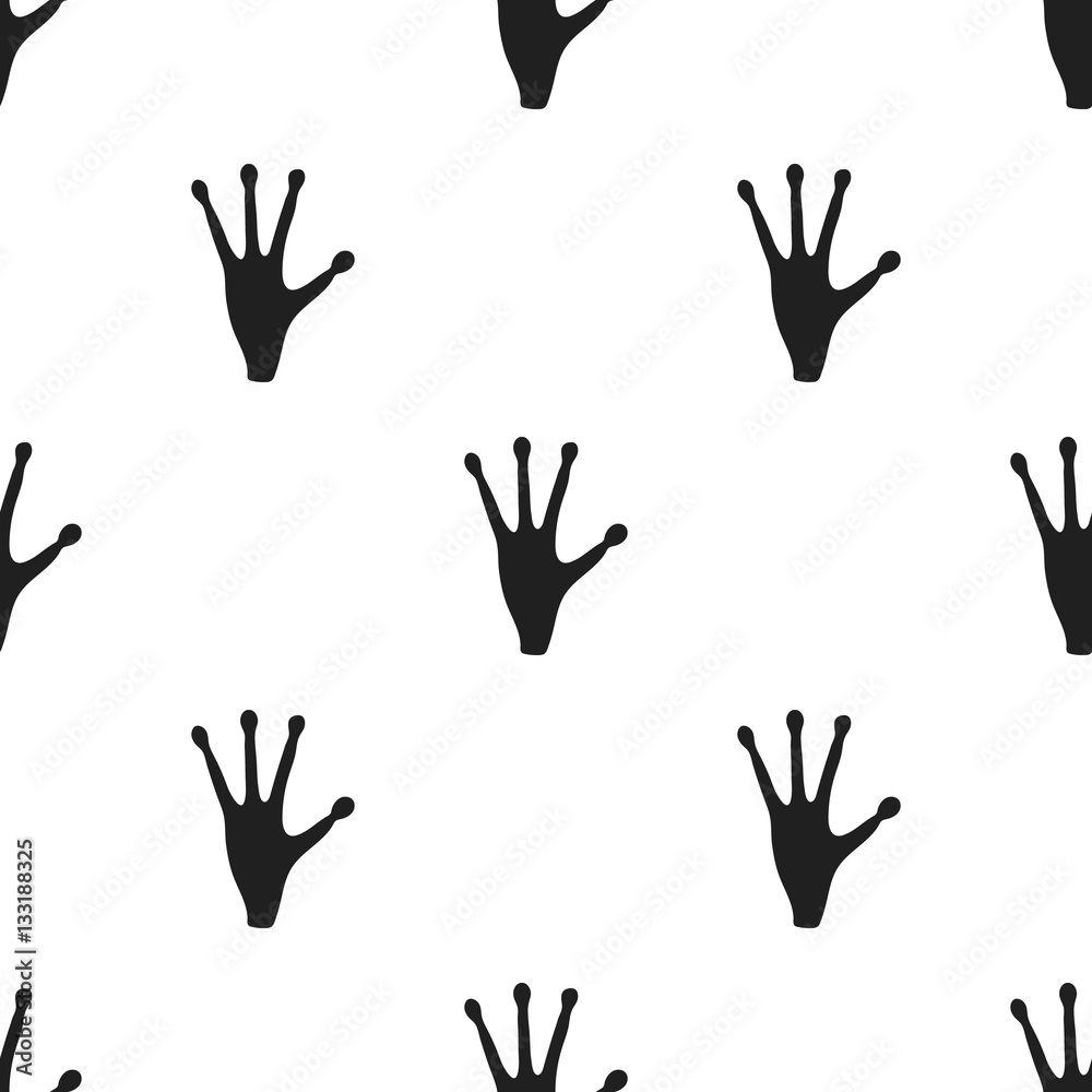 Alien's hand icon in black style isolated on white background. Space ...