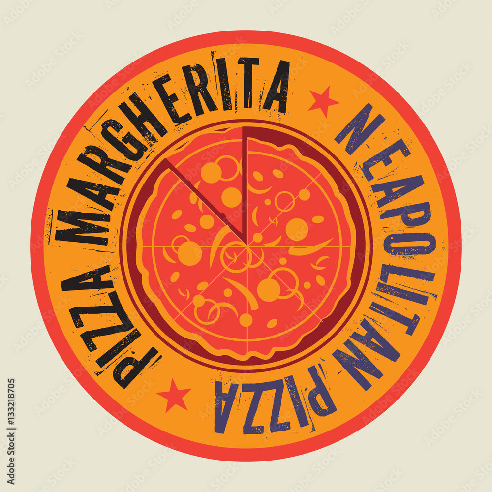 Vintage Pizza stamp or tag with text Neapolitan Pizza vector de Stock ...