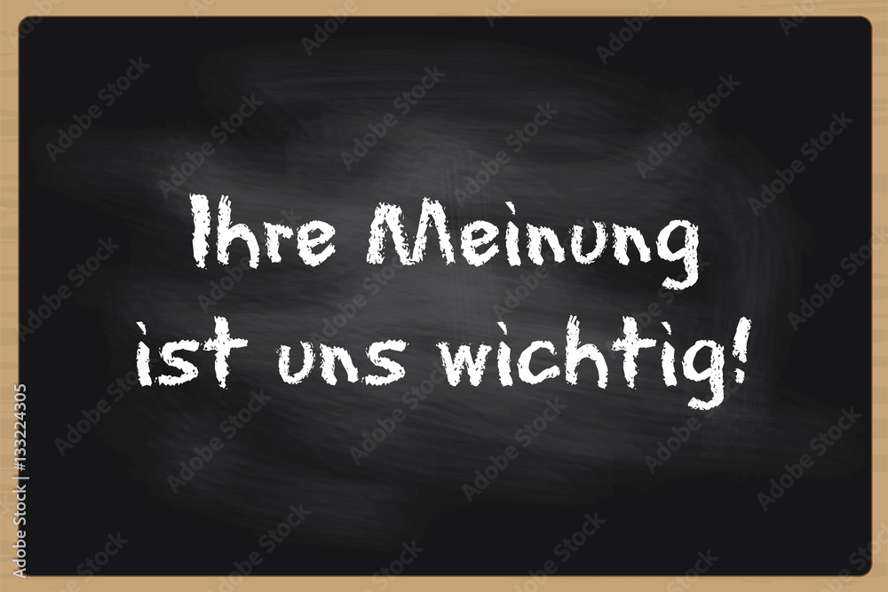 Tafel - Ihre Meinung ist uns wichtig Stock-Vektorgrafik | Adobe Stock