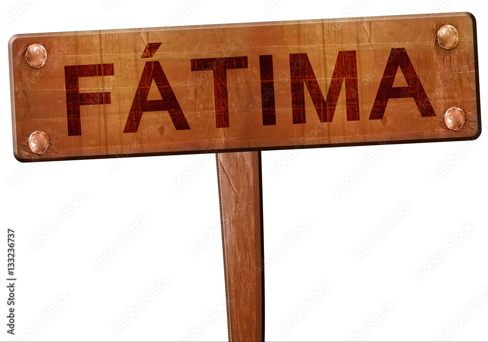 Fatima road sign, 3D rendering Stock Illustration | Adobe Stock