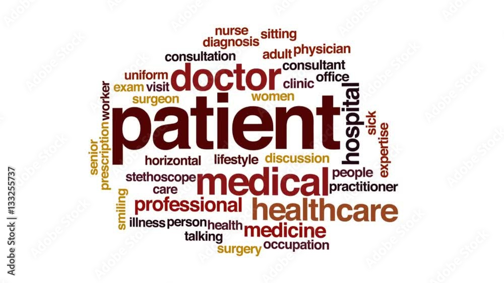 Patient animated word cloud, text design animation. Stock Video | Adobe ...