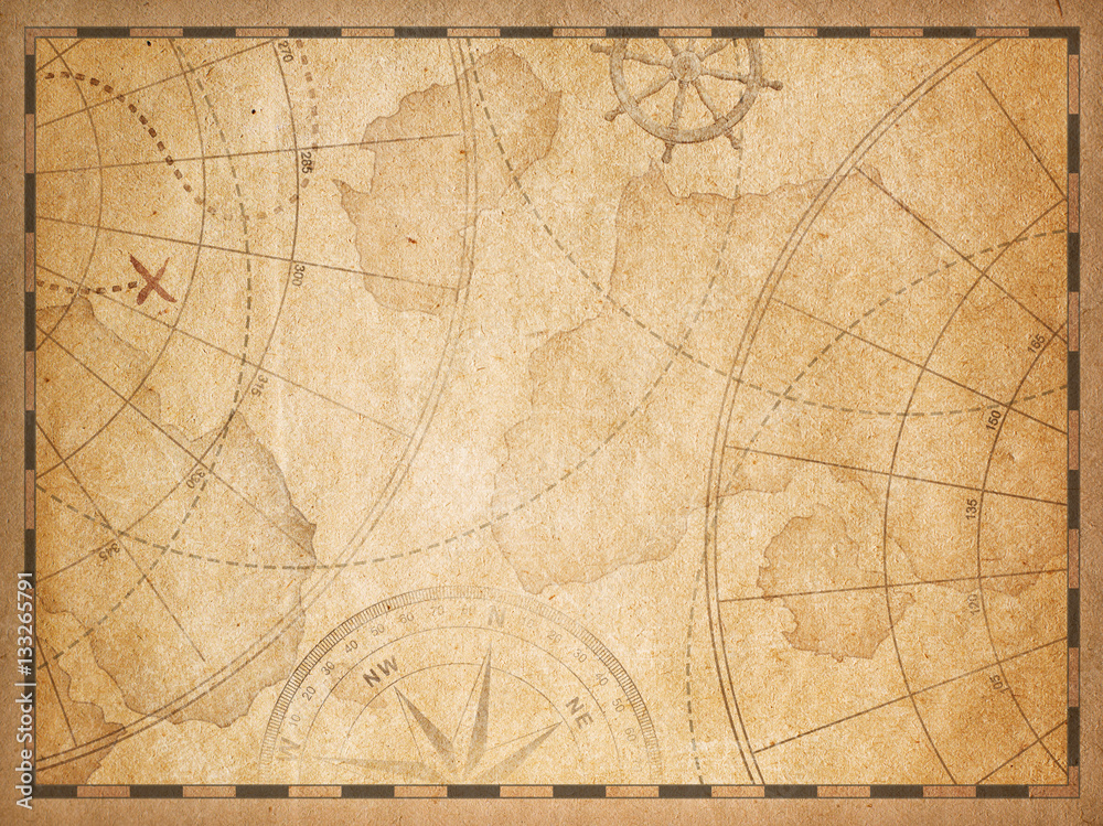 old nautical map background Stock Illustration | Adobe Stock