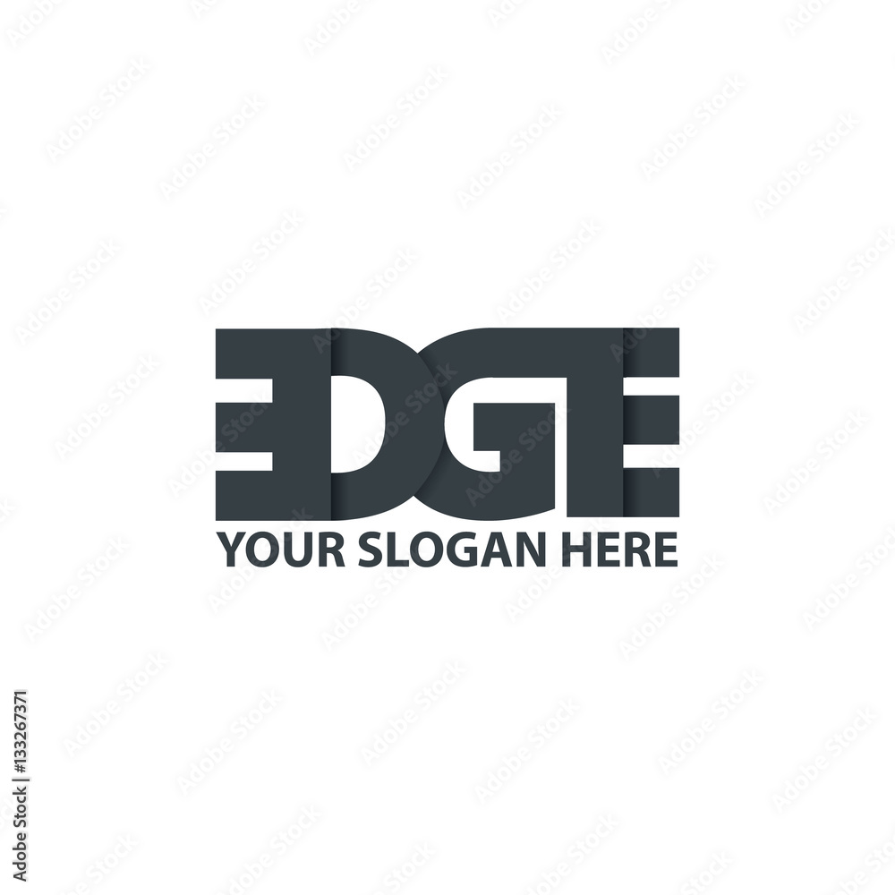 Initial Letter EDGE Logo Design Stock Vector | Adobe Stock